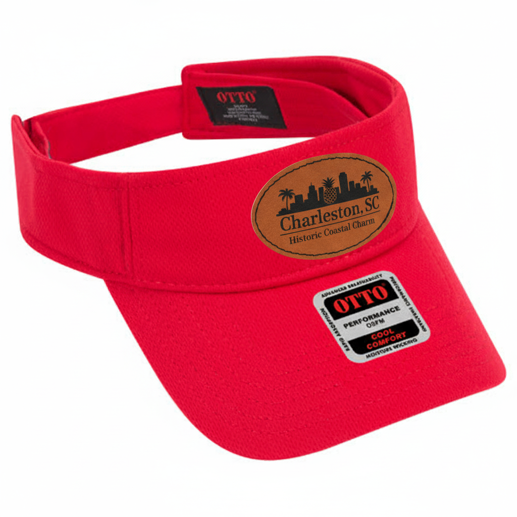 Custom Leather Patch Performance Sun Visor | Coastal Customs